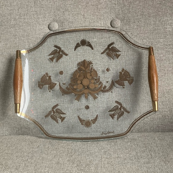 Georges Briard | Dining | Mcm Georges Briard Glass Serving Tray With ...